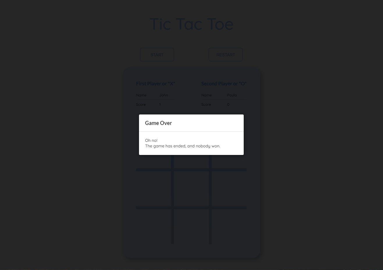 Tic-Tac-Toe-JS | In this project, I built a web app called ‘Tic Tac Toe ... Tic-Tac-Toe-JS | In this project, I built a web app called ‘Tic Tac Toe ...